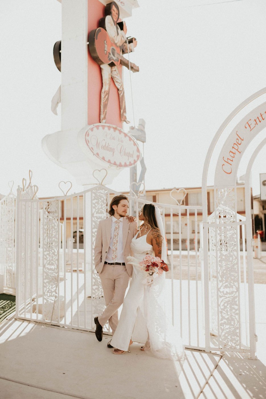 Corey & Kanani Chapel/ Neon Museum - Las Vegas Elopement Photography ...